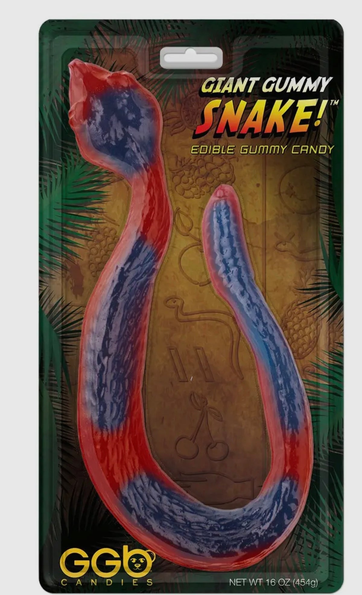 Giant Gummy Snake Raspberry Cherry Flavor (16oz) | 203 Exotics