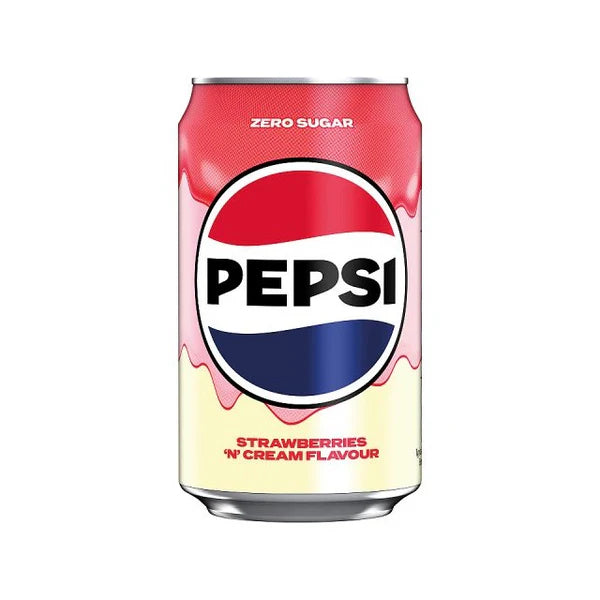 Pepsi Zero Sugar Strawberries “N” Cream (330ml) | 203 Exotics