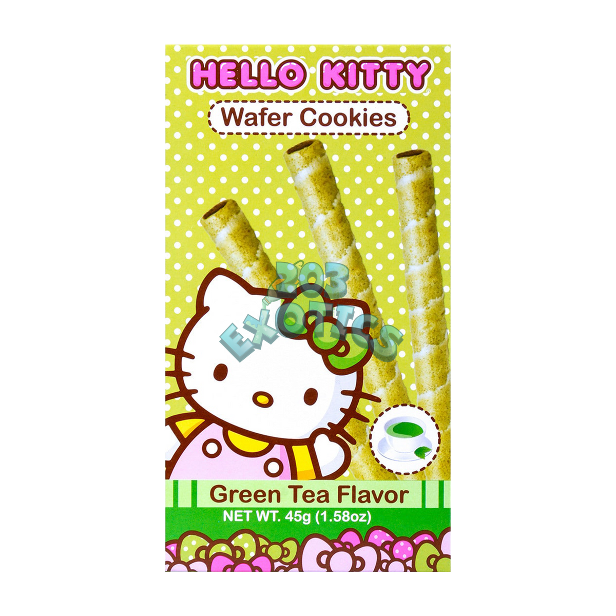Hello Kitty Green Tea Wafer Cookies (50g) | 203 Exotics
