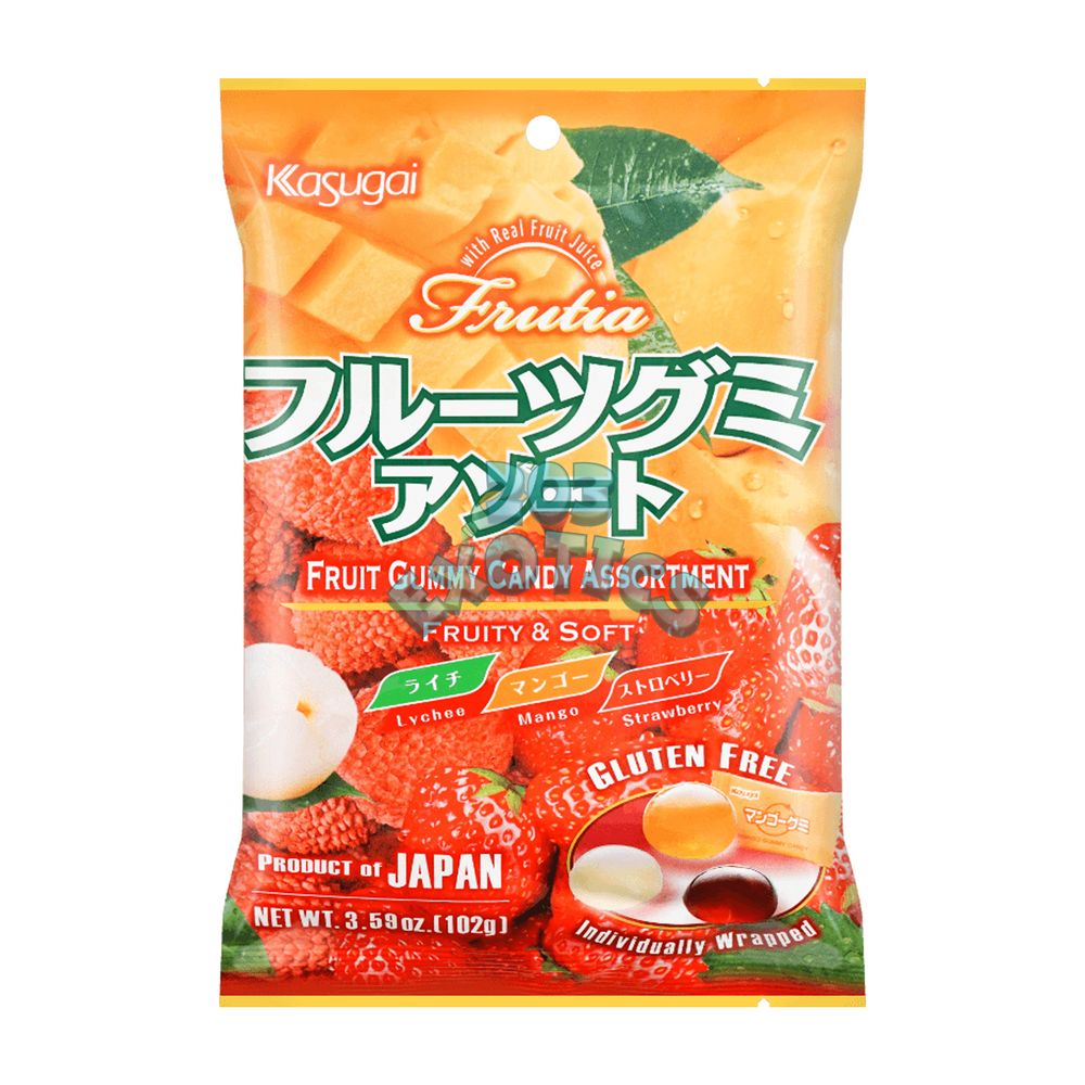 Kasugai Frutia Fruit Mix Gummy Candy (102g) | 203 Exotics