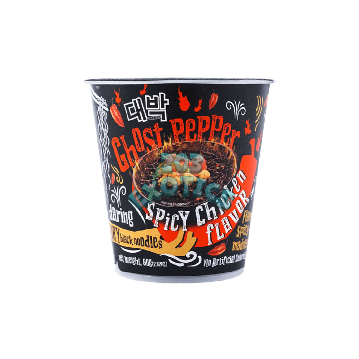 Korean Ghost Pepper Ramen w/ Black Noodles (TikTok) | 203 Exotics