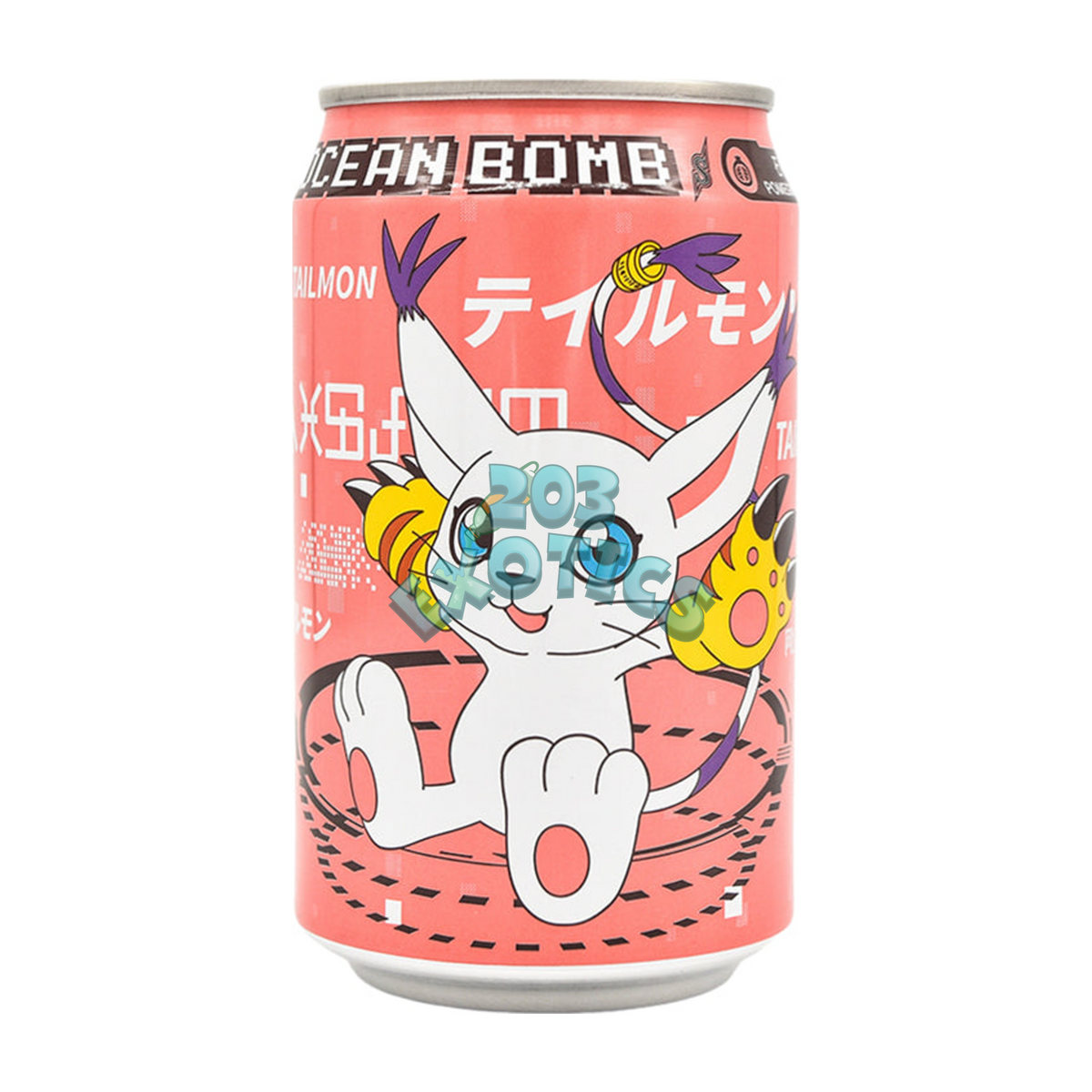 Ocean Bomb Digimon Gatomon Pomegranate Flavored Sparkling Water (330ml ...