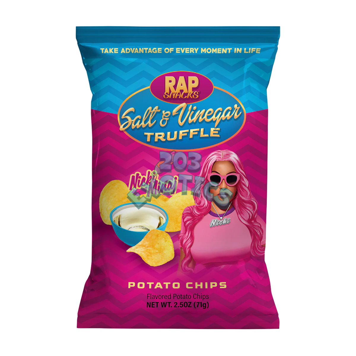 Rap Snacks Nicki Minaj Salt & Vinegar Truffle Flavored Chips | 203 Exotics