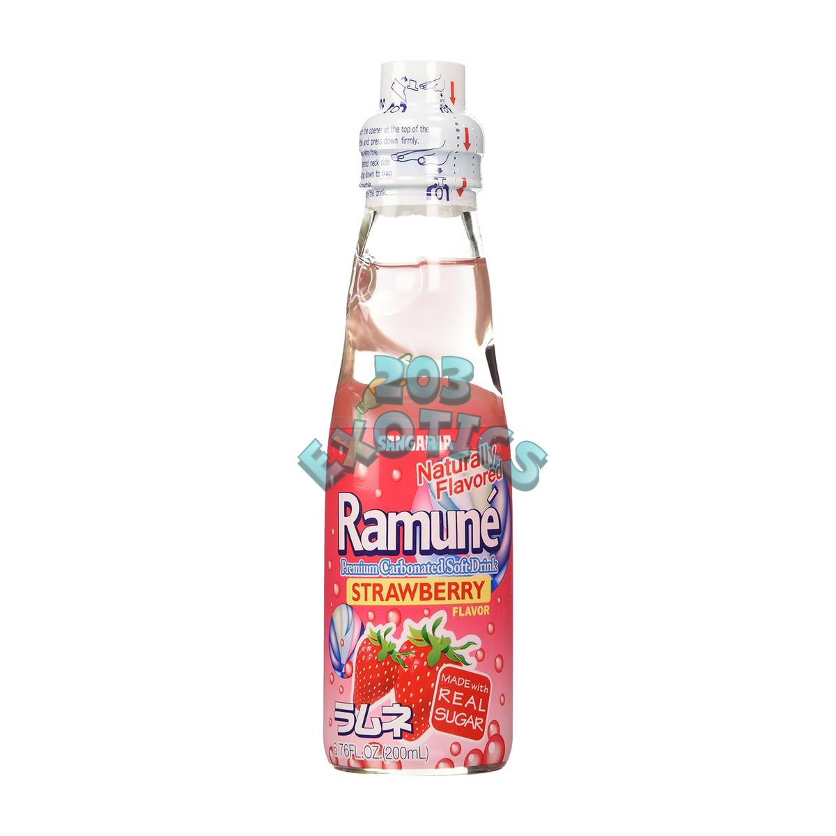 Sangaria Ramuné Strawberry Juice (200ml) | 203 Exotics