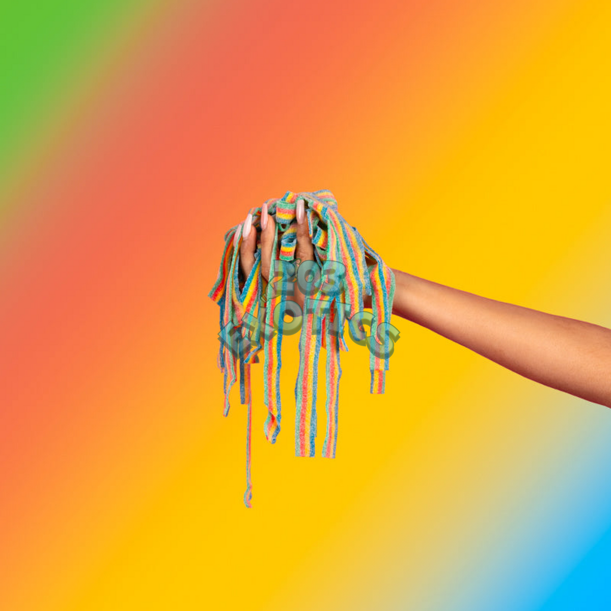 Sour Strips Rainbow Flavored (96g) | 203 Exotics