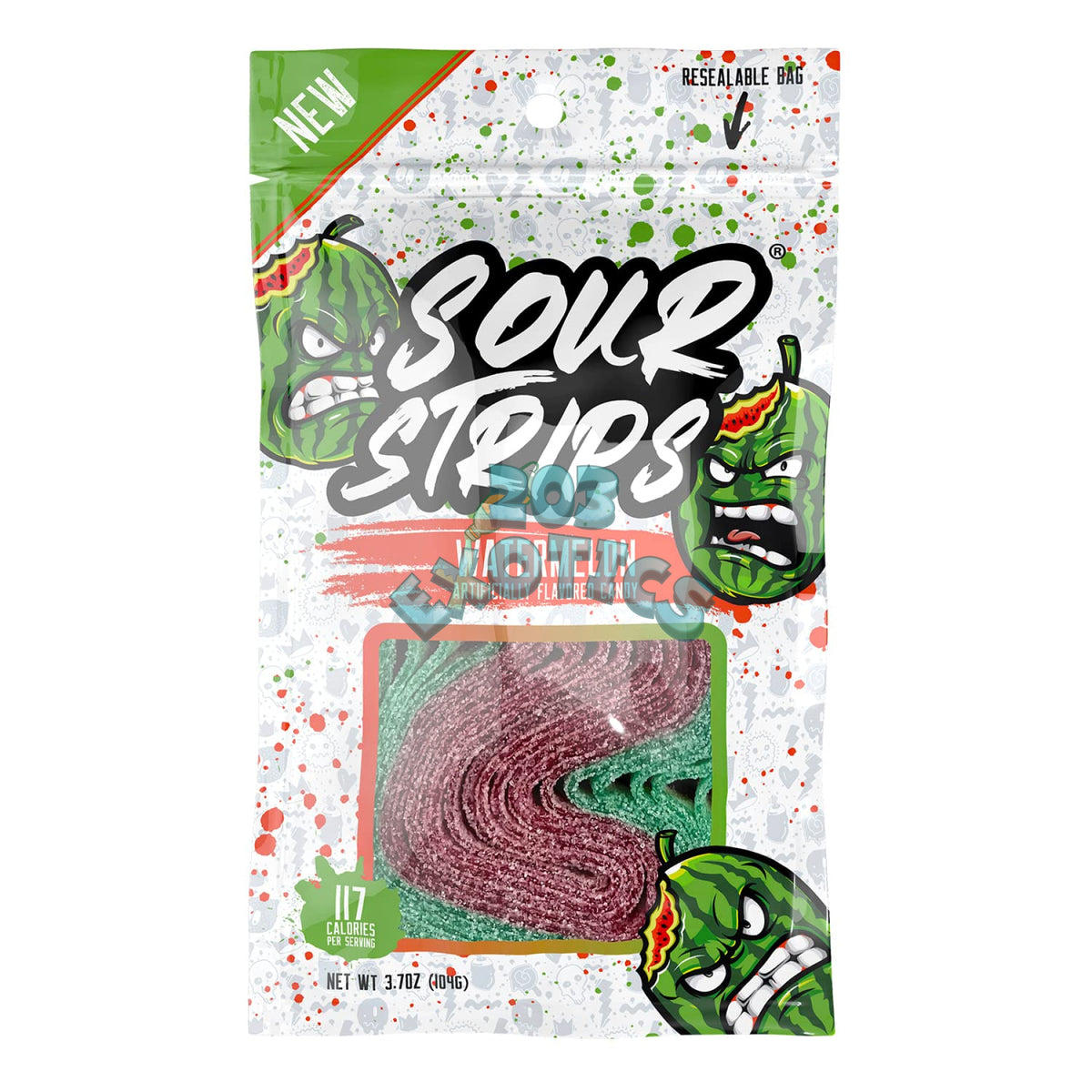Sour Strips Watermelon Flavored (96g) | 203 Exotics